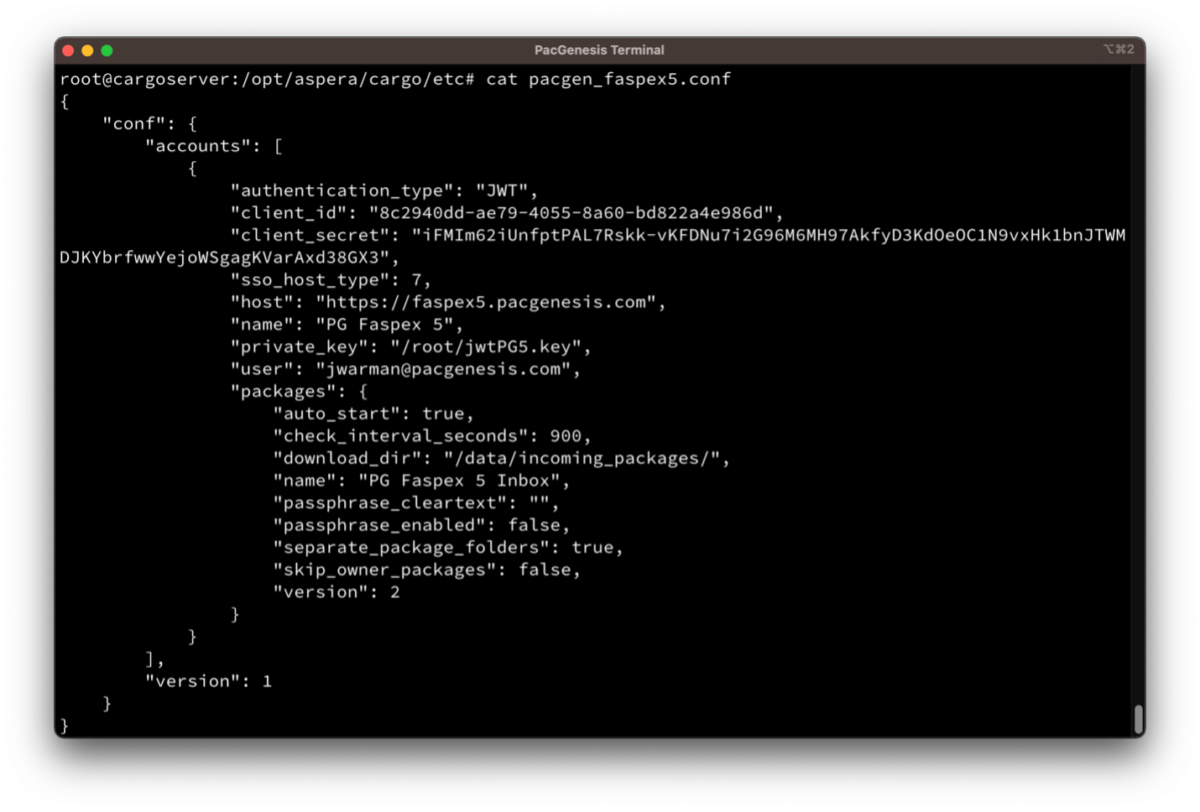 Configuring Cargo for Faspex 5 – PacGenesis
